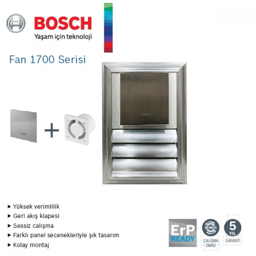 Bosch F1700 WS 100 Lük Aspiratörlü Fanlı Menfez (95m³/H)